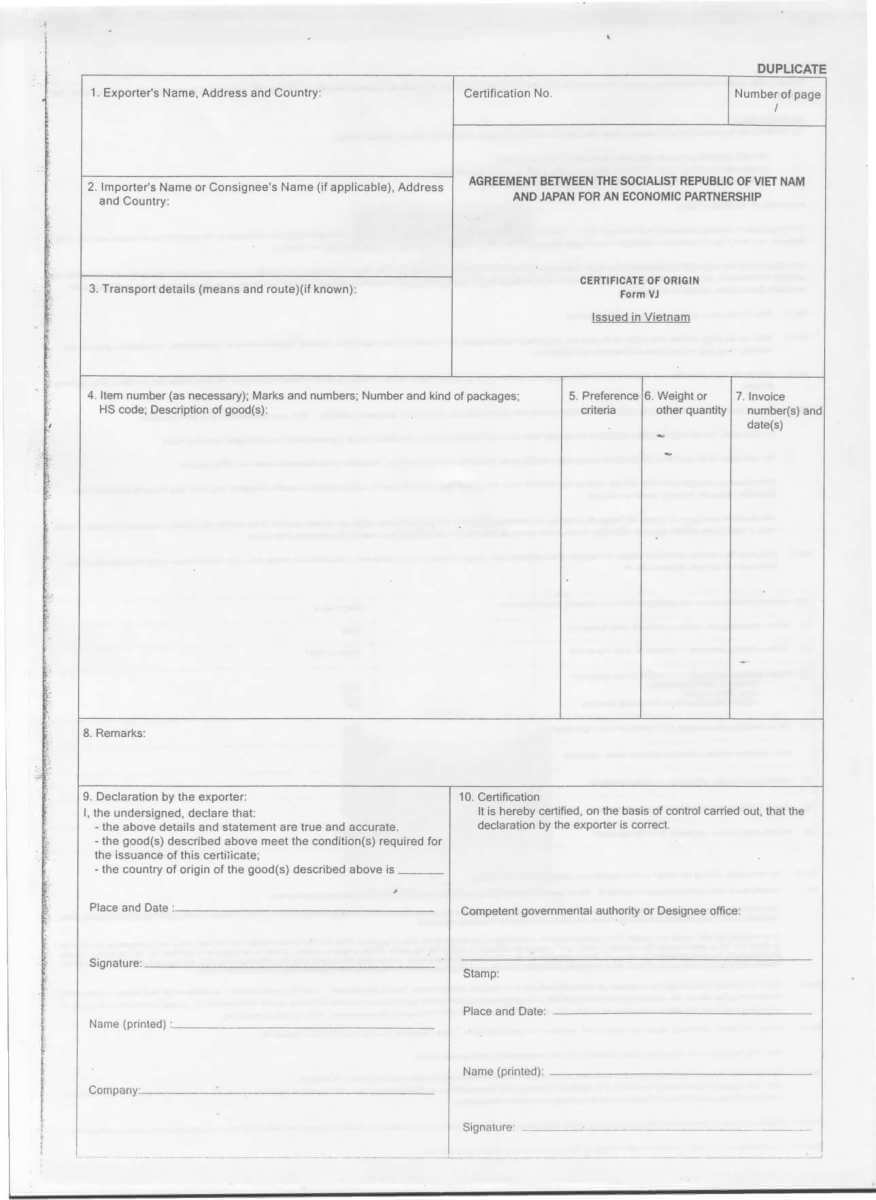 Xuất nhập khẩu hàng hóa Nhật Bản dùng CO form gì? - CÔNG TY CỔ PHẦN VẬN ...