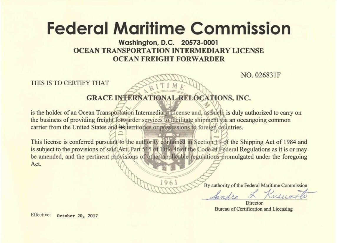 FMC LICENSE LÀ GÌ? - CÔNG TY CỔ PHẦN VẬN TẢI VÀ THƯƠNG MẠI VỸ KHANG